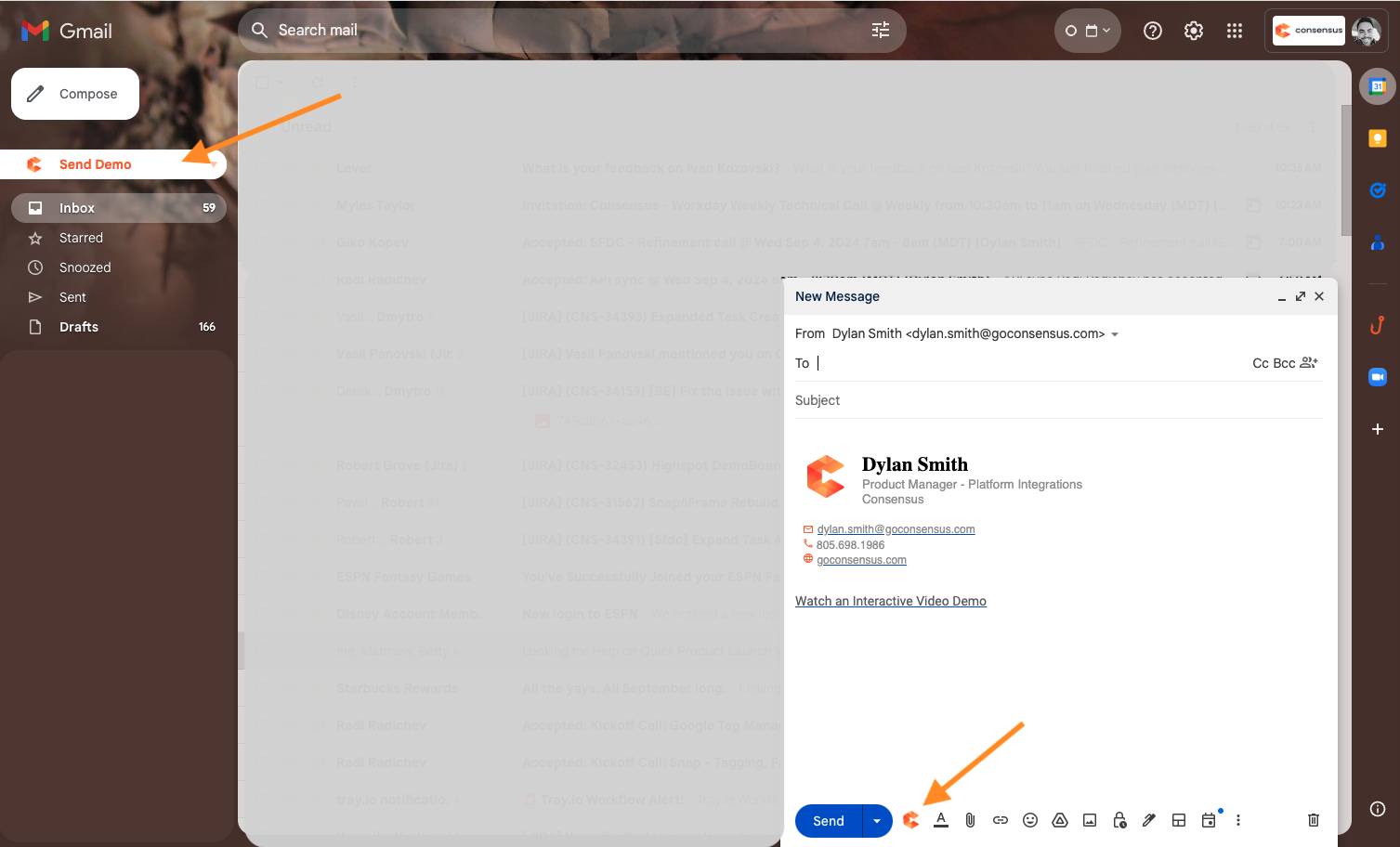 Consensus + Gmail Integration