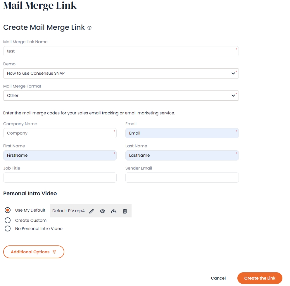 Microsoft Word - Mail Merge Demo Link