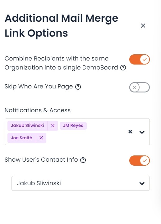 Hubspot - Mail Merge Demo Link