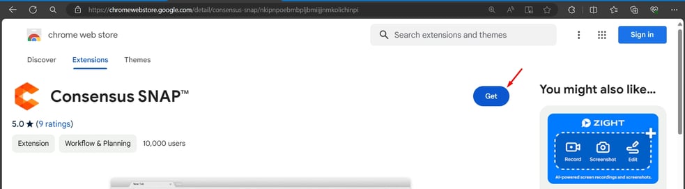 Enabling Consensus Snap on Microsoft Edge Browser