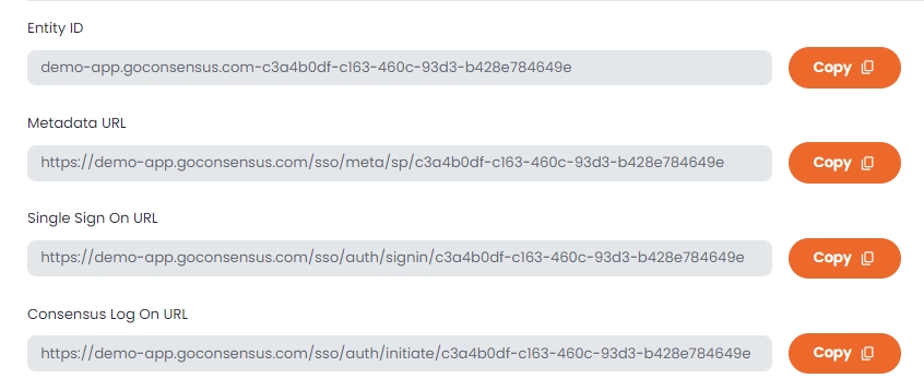 Setting up Consensus SSO Authentication (SAML 2.0)