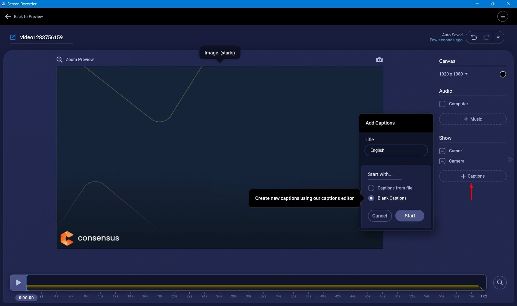 Adding Captions To Your Videos In Screen Recorder