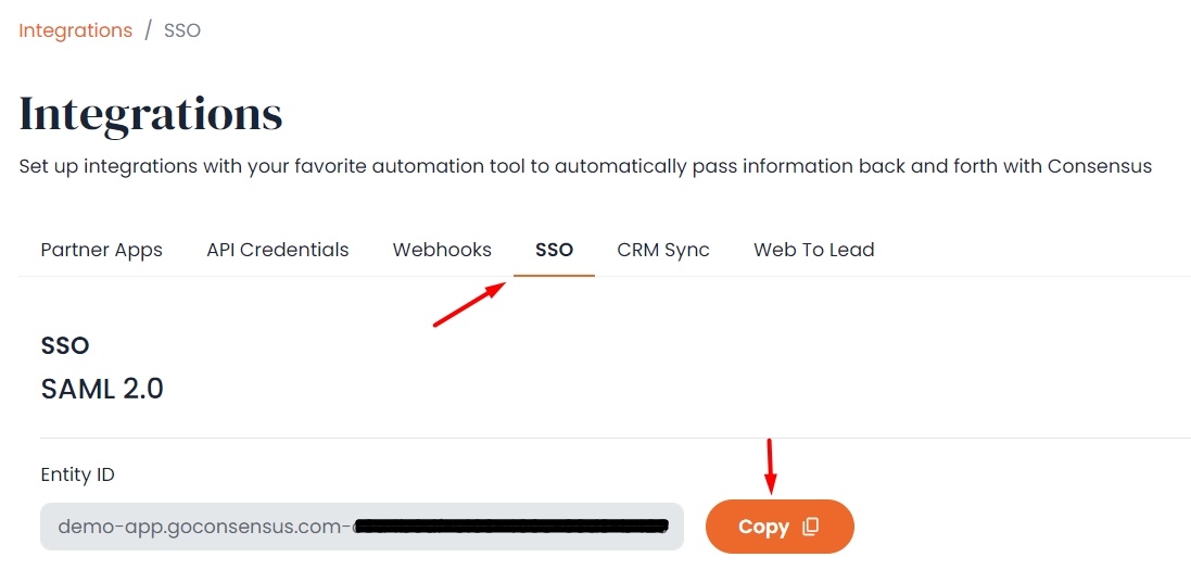 How to set up Okta SSO Authentication in Consensus