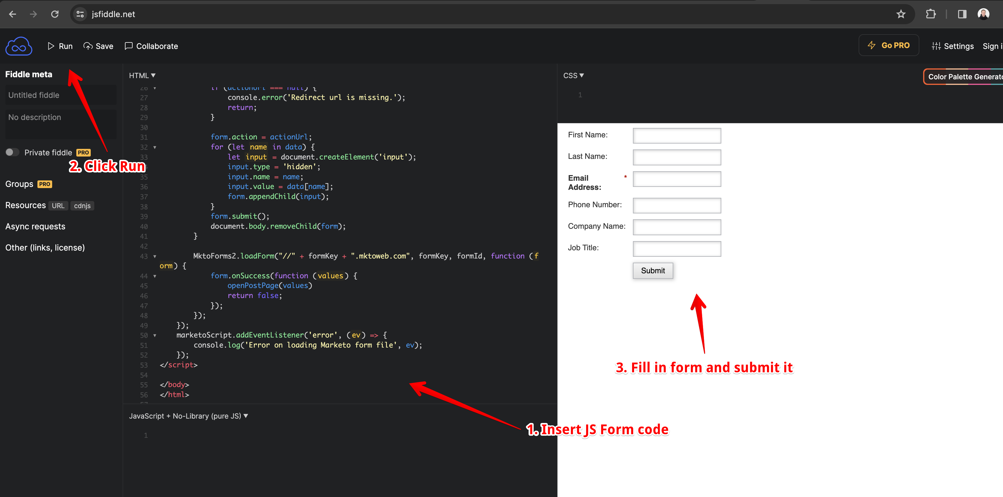 Marketo Forms - Redirect and Lead Passthrough