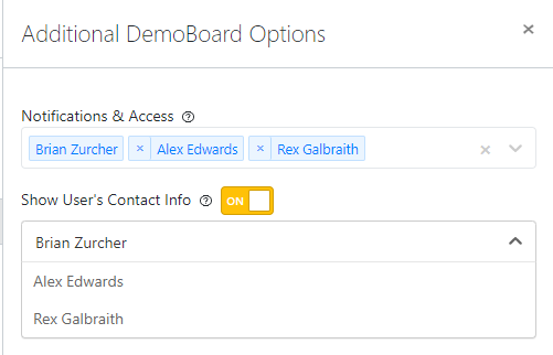 How to add Rep Contact Information to your DemoBoards